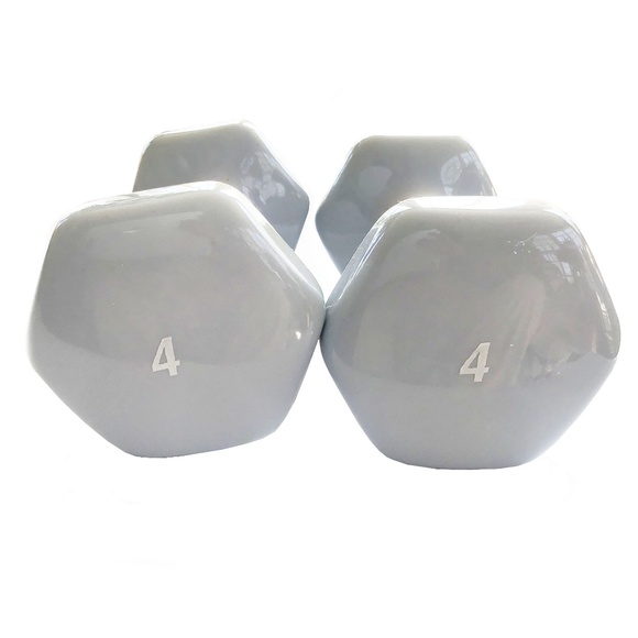 Other | Vintage Light Blue 4lb Vinyl Coated Hexagonal Dumbbells A Pair ...